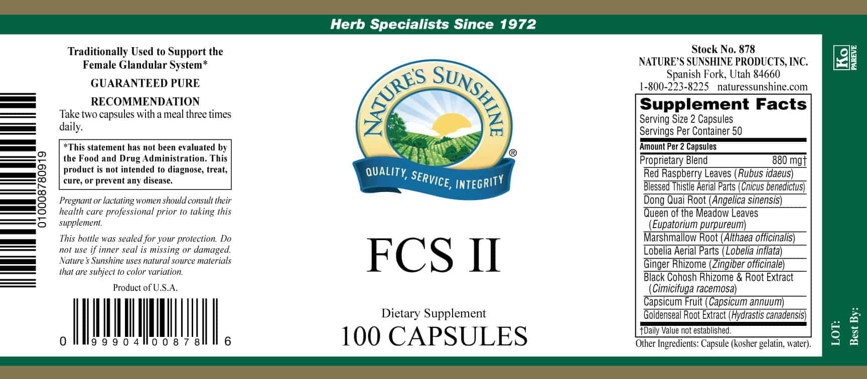 FCS II (With Lobelia) by Nature's Sunshine